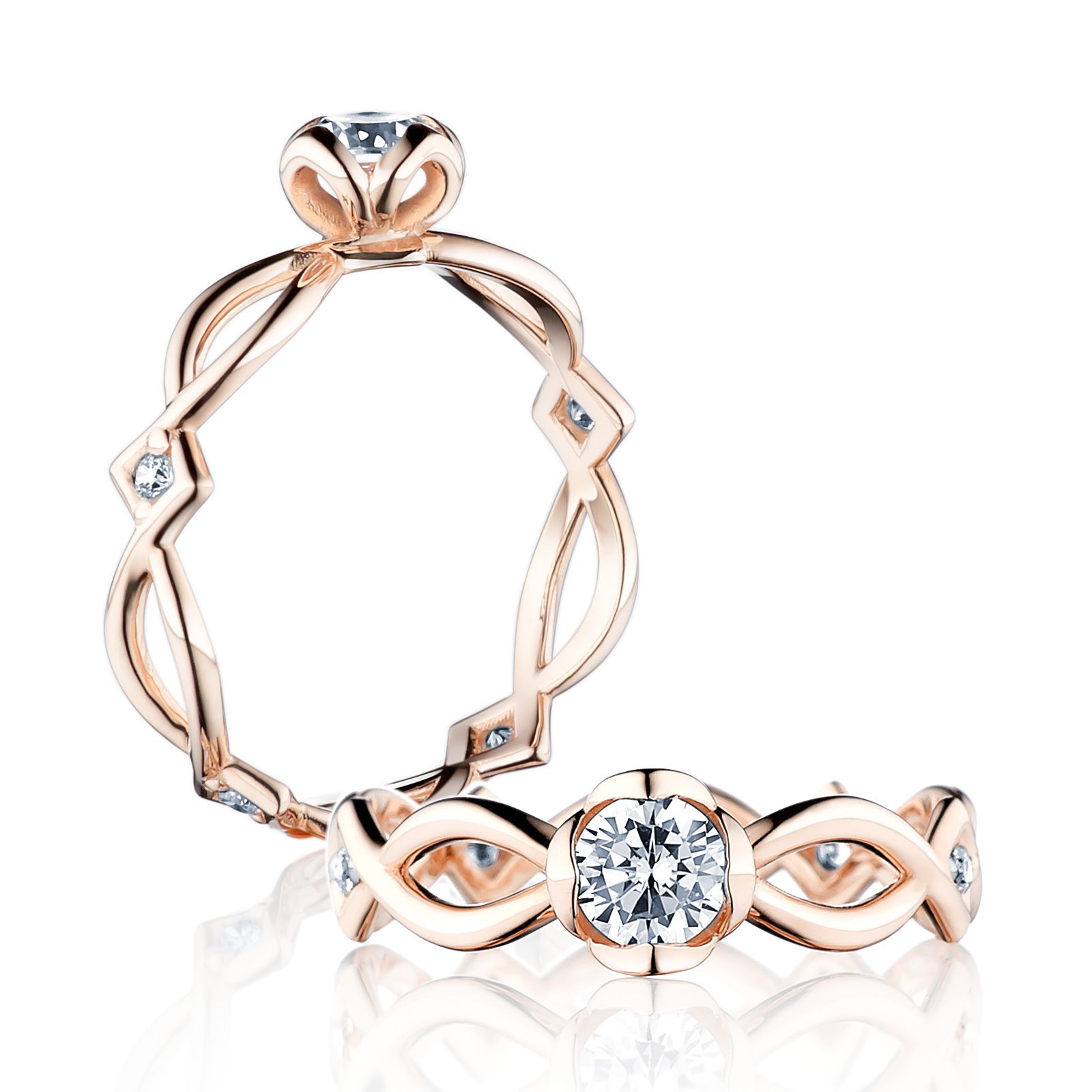 Zásnubný prsteň Valencia s diamantom - EGNE